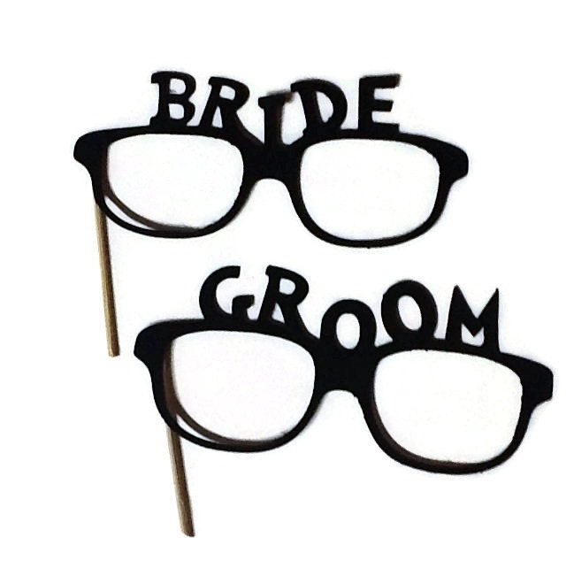 Party Photo Booth Props Set - Bride And Groom Wedding Props - Prop ...